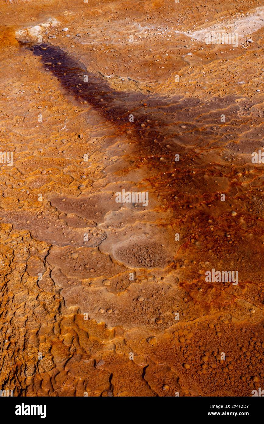 USA, Utah. Crystal Geyser, a cold water geyser, travertine geological ...
