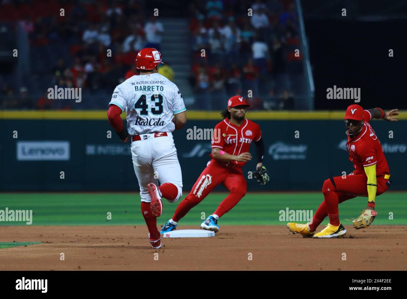 Mexico City, Mexico. 02nd May, 2024. Franklin Barreto #43 of Diablos ...