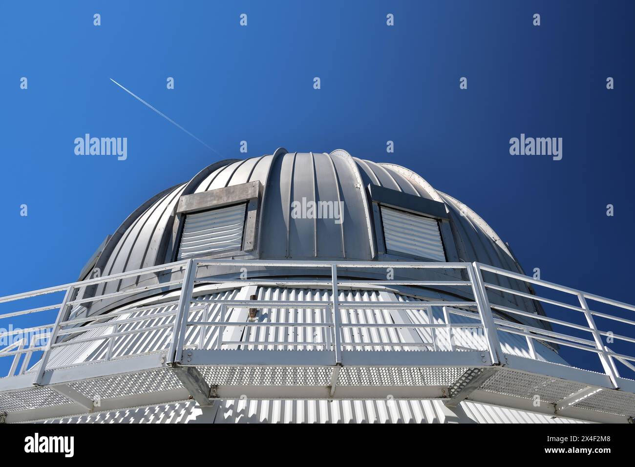 Mont-Megantic National Park Astronomical observatory, clear blue sky ...