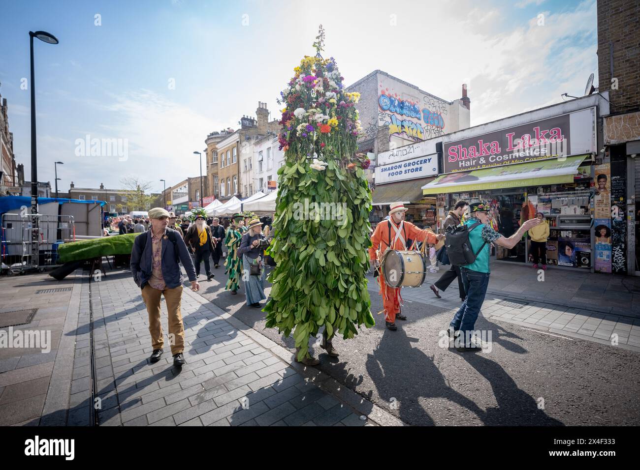 Deptford Jack-in-the-Green traditional May Day procession, London, UK ...