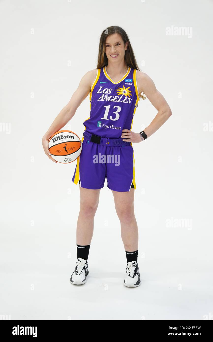 LA Sparks guard Blake Dietrick (13) poses during WNBA media day ...