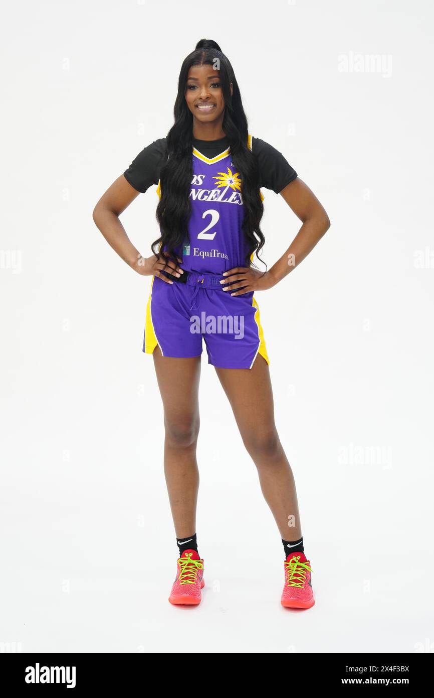 LA Sparks forward Rickea Jackson (2) poses during WNBA media day ...