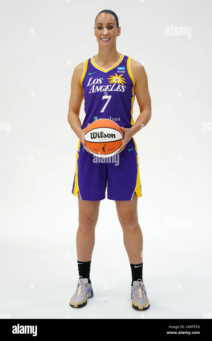 LA Sparks forward Stephanie Talbot (7) poses during WNBA media day ...