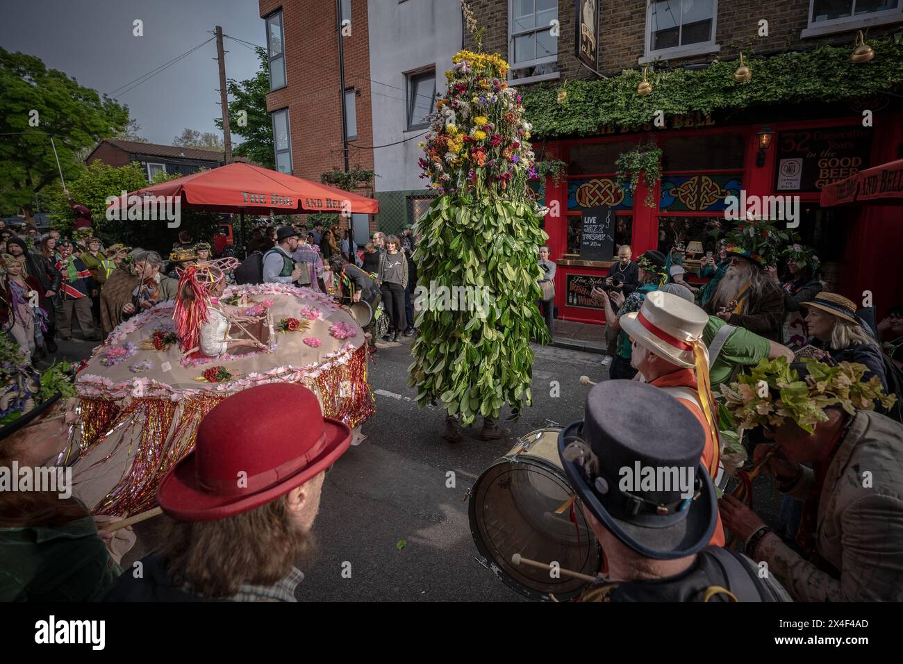 Deptford Jack-in-the-Green traditional May Day procession, London, UK ...