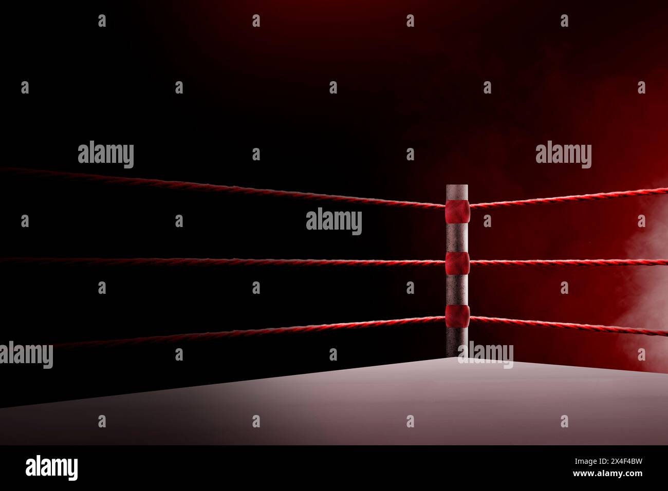Empty boxing ring red hi-res stock photography and images - Alamy