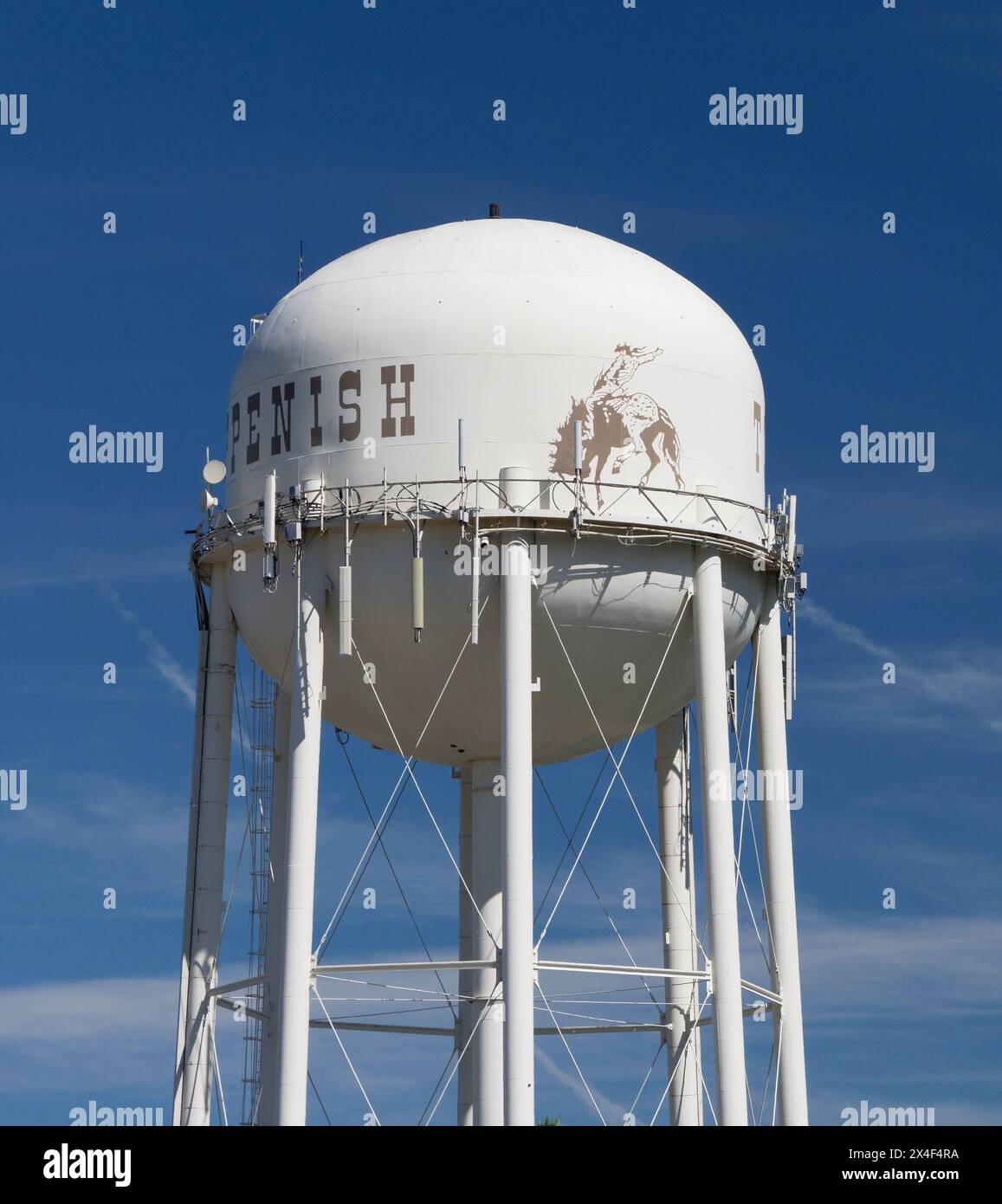 Water tower in the city of Toppenish in the Yakima Valley of Central ...