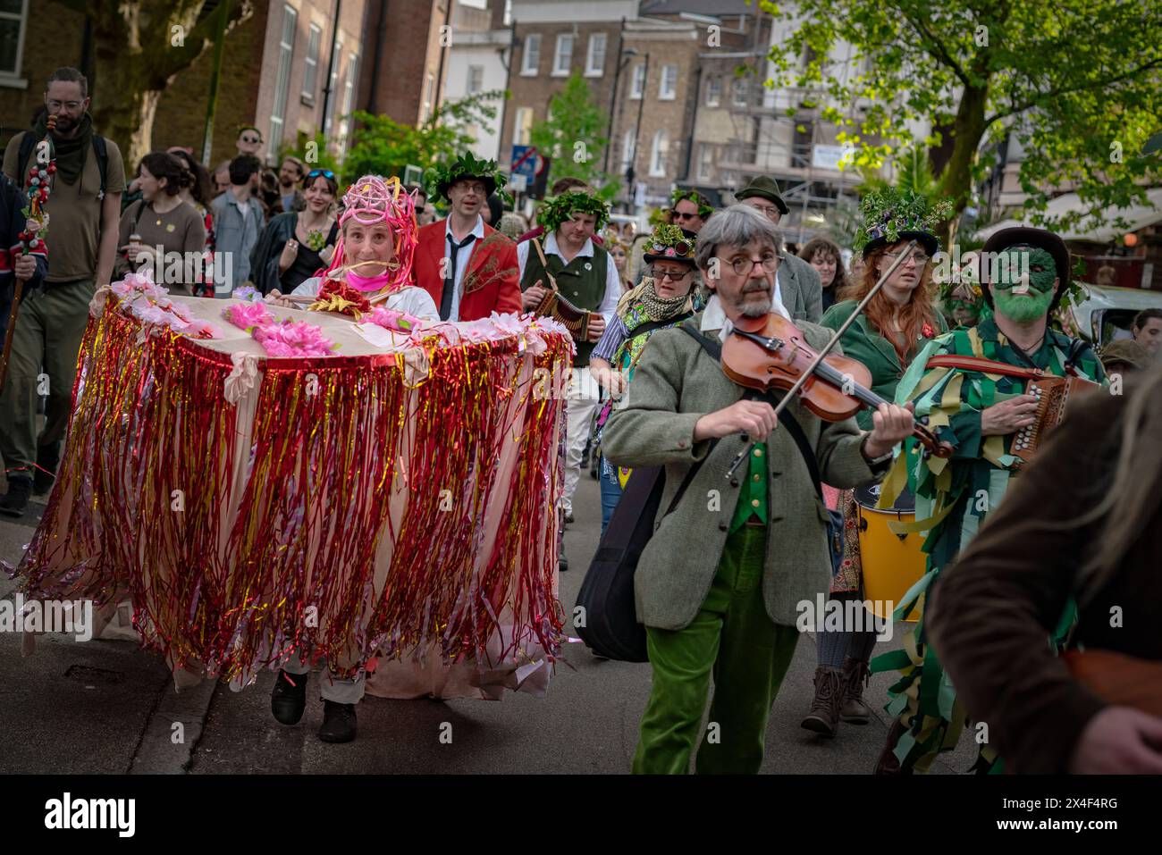 Deptford Jack-in-the-Green traditional May Day procession, London, UK ...