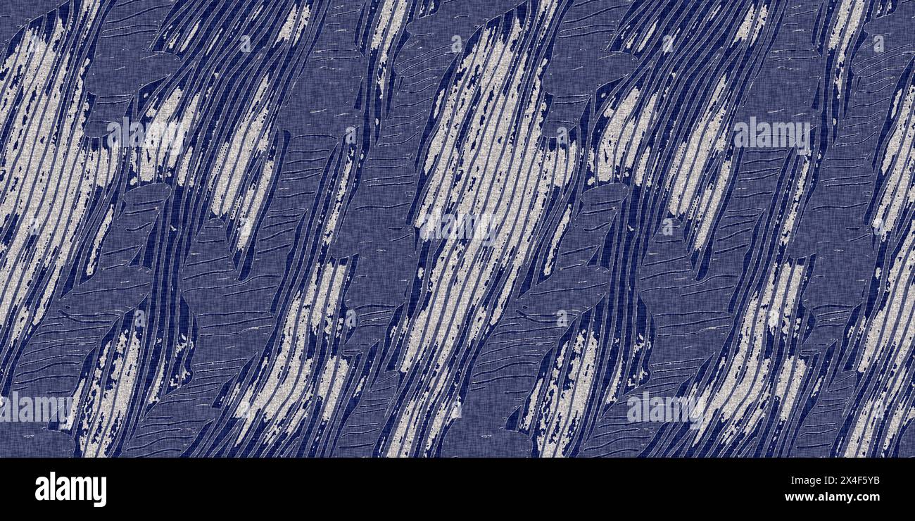 Denim blue dye effect seamless woven linen background, Distressed ink ...