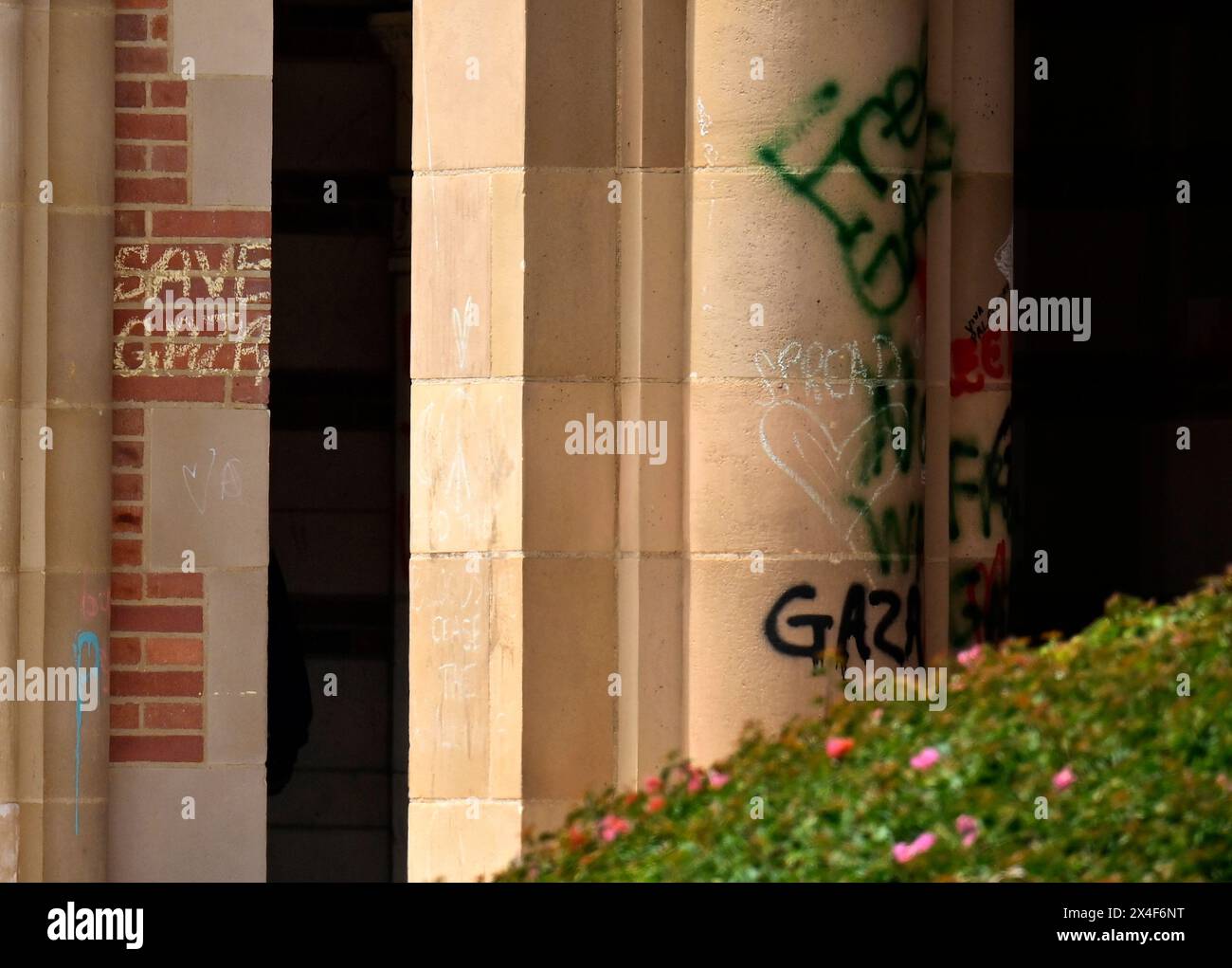 Los Angeles, United States. 02nd May, 2024. Graffiti is seen on the ...