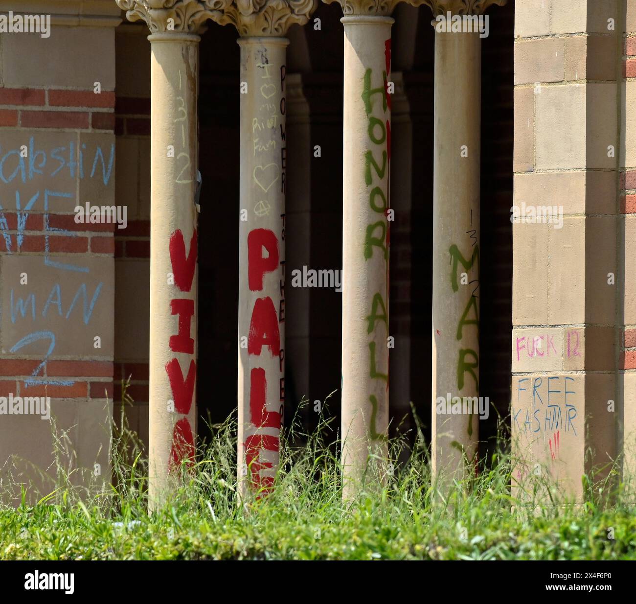 Los Angeles, United States. 02nd May, 2024. Graffiti is seen on the ...