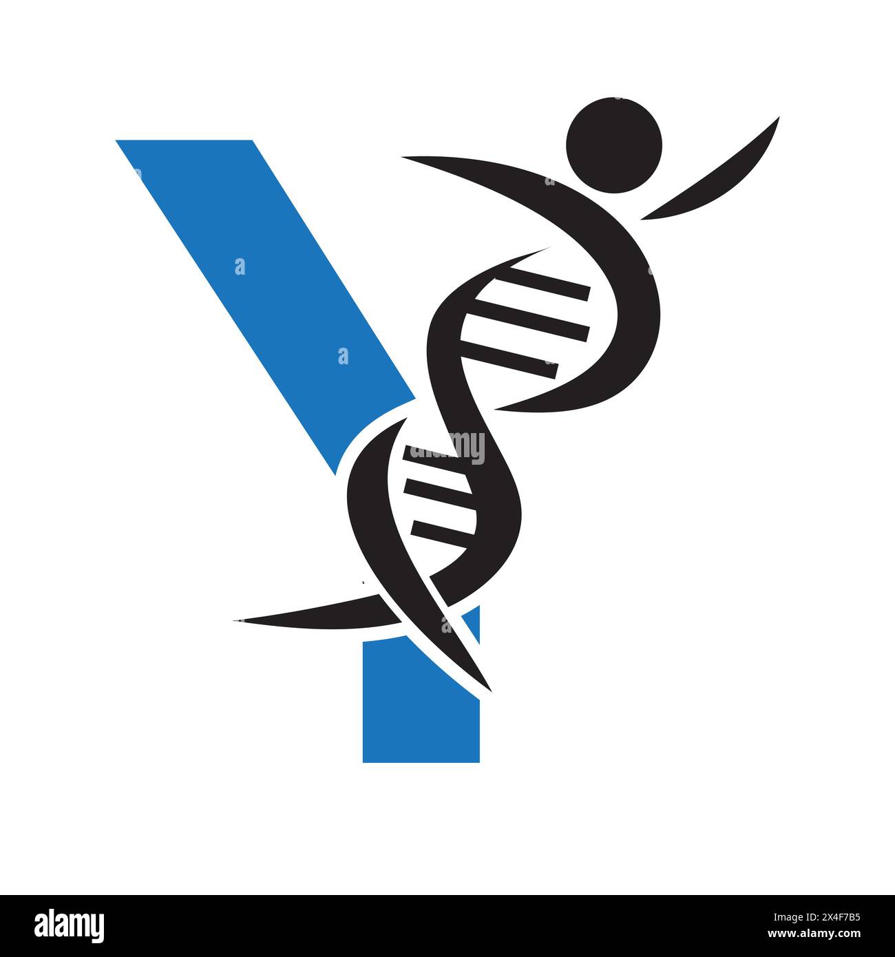 Letter Y DNA Logo With Human Symbol. DNA Cell Icon. Health Care Sign ...