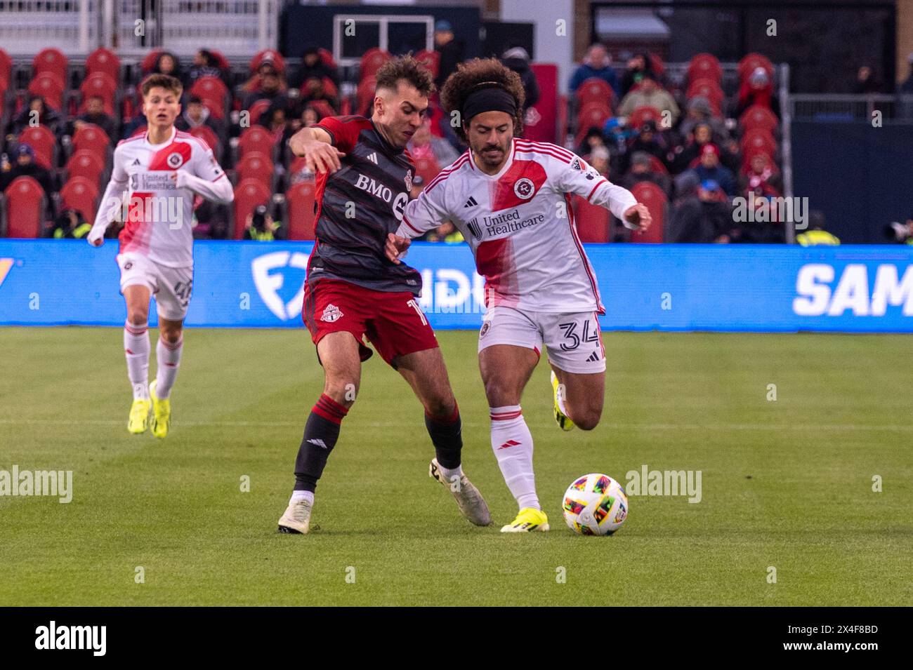 Toronto, ON, Canada - April 20, 2024: Ryan Spaulding #34 defender of ...