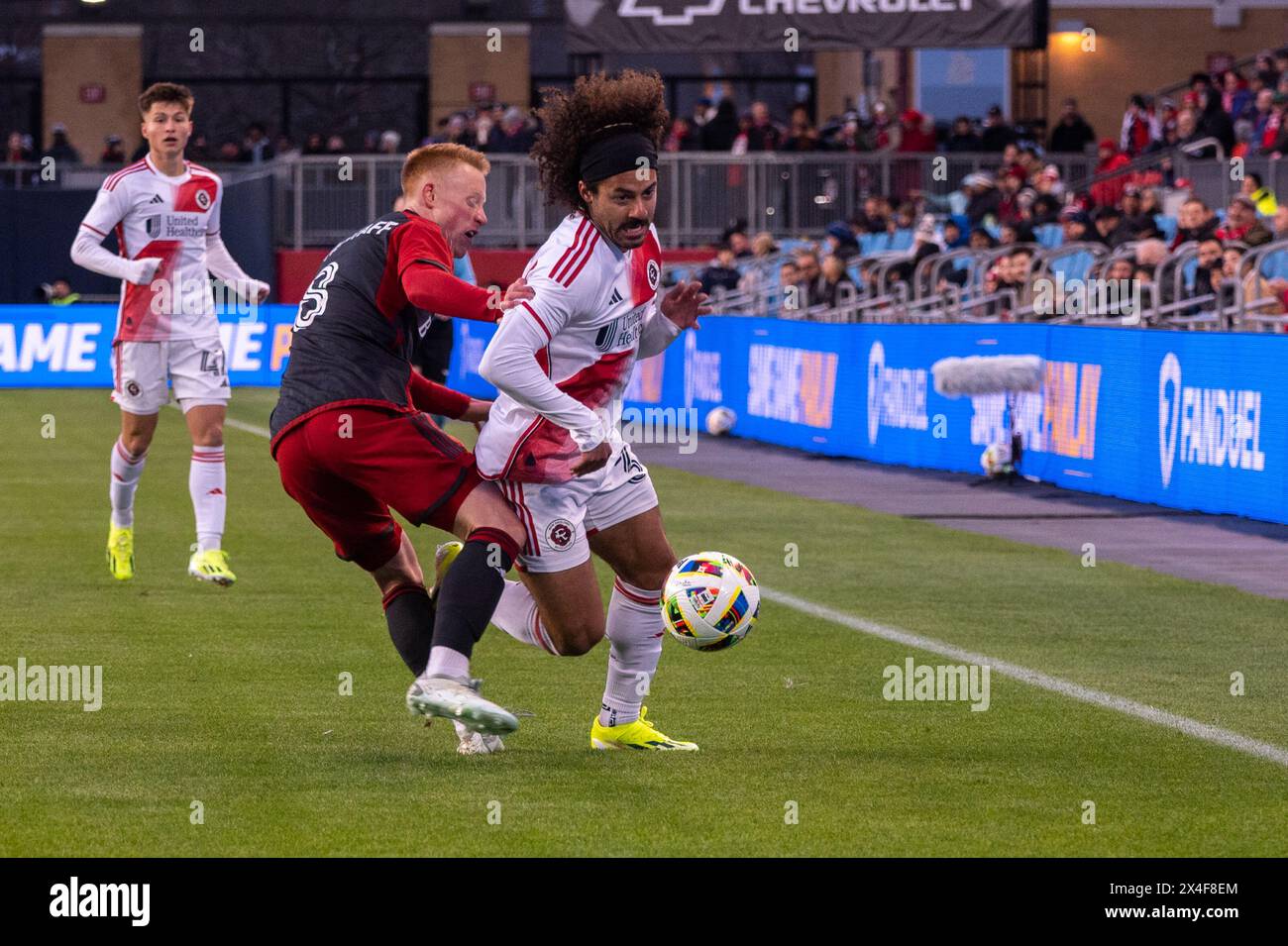 Toronto, ON, Canada - April 20, 2024: Ryan Spaulding #34 defender of ...