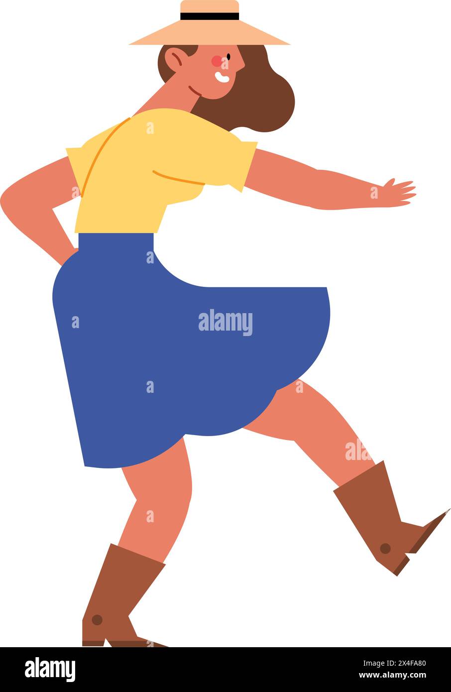 rodeo woman cartoon Stock Vector Image & Art - Alamy