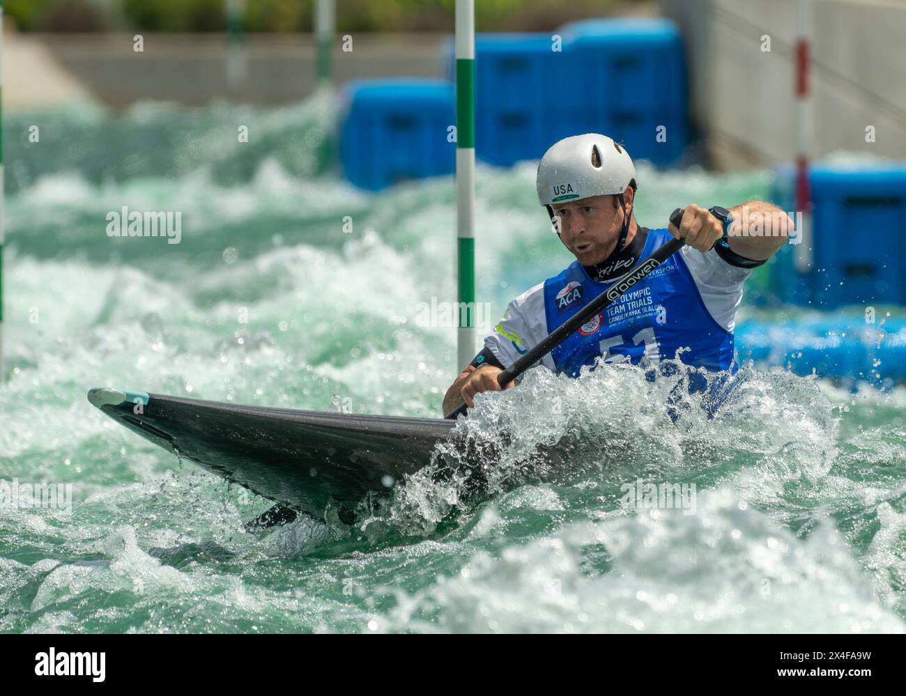 April 26, 2024: Zachary Lokken (51) during US Olympic Mens Canoe Team ...