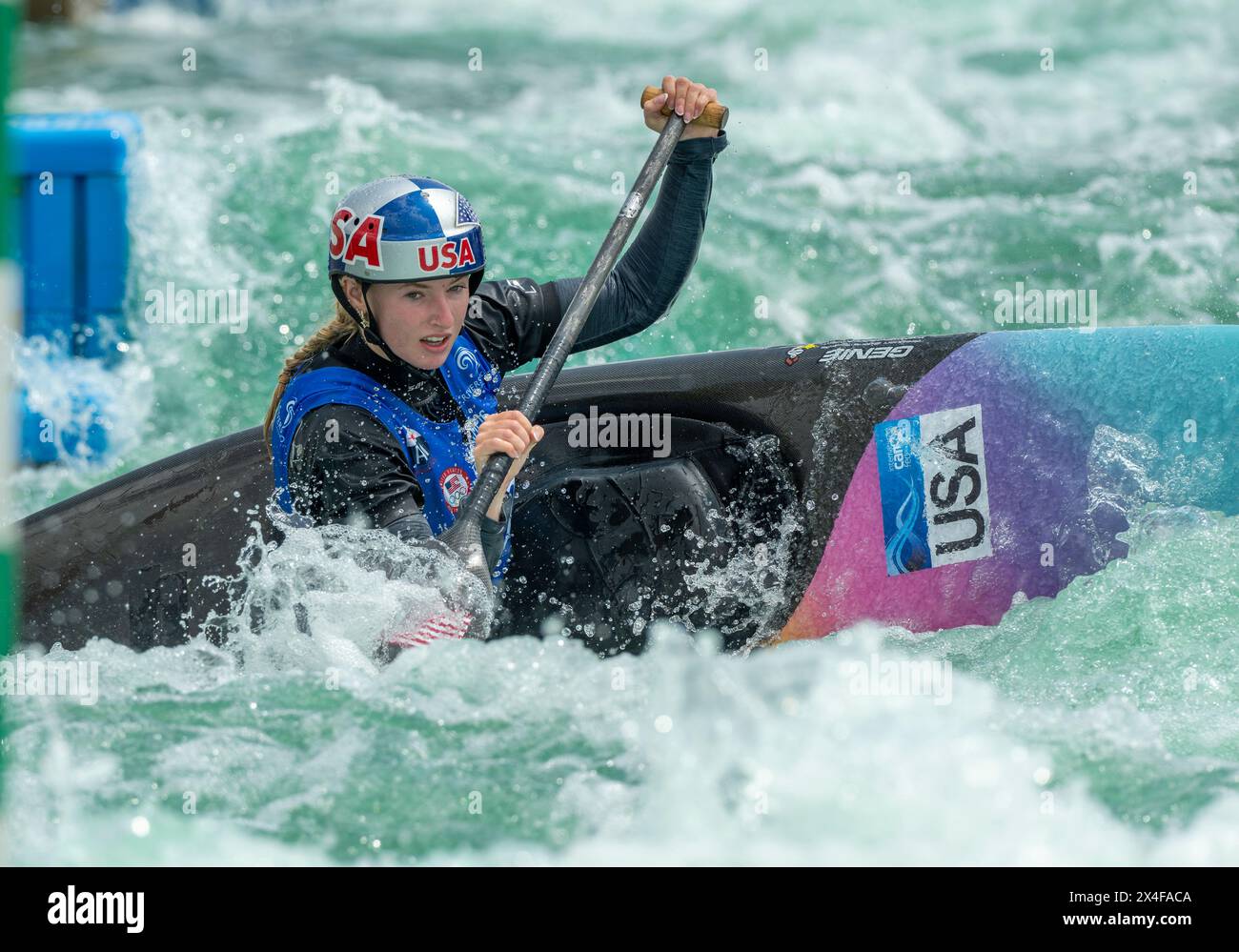 April 26, 2024: Evy Leibfarth (12) during US Olympic Womens Canoe Team ...