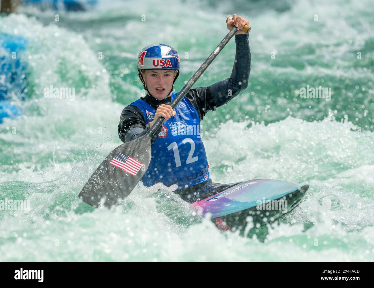 April 26, 2024: Evy Leibfarth (12) during US Olympic Womens Canoe Team ...