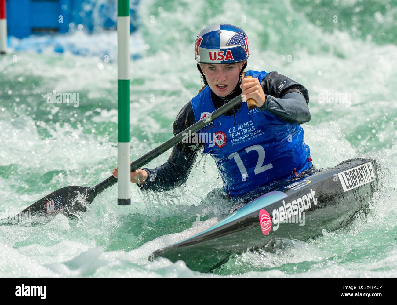 April 26, 2024: Evy Leibfarth (12) during US Olympic Womens Canoe Team ...
