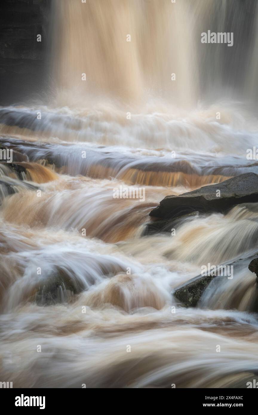 USA, West Virginia, Blackwater Falls State Park. Blackwater Falls and ...