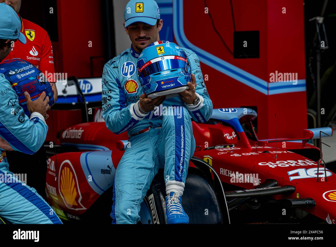 Miami, United States, May 02, Charles Leclerc, from Monaco competes for ...