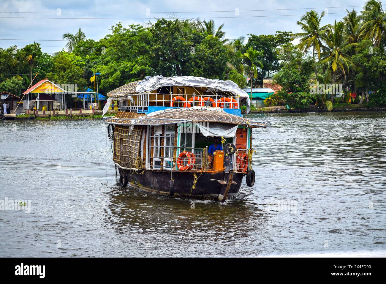 Kerala (India) Alappuzha Boat House Stock Photo - Alamy