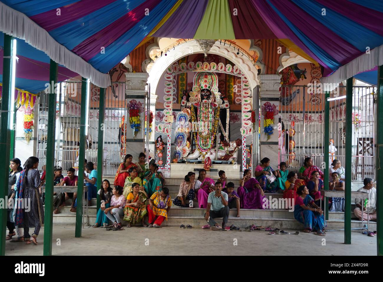 Smashan Kali Mandir. Bainan Bazaar area, Bagnan, Howrah, West Bengal ...