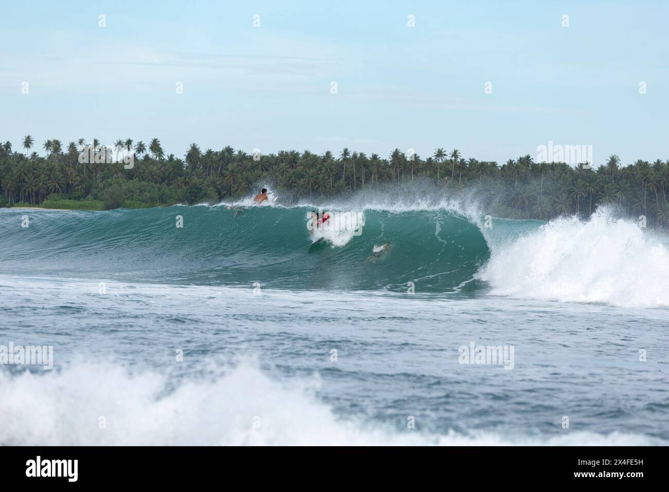 Surfing in Nias Island, North Sumatra, Indonesia Stock Photo - Alamy