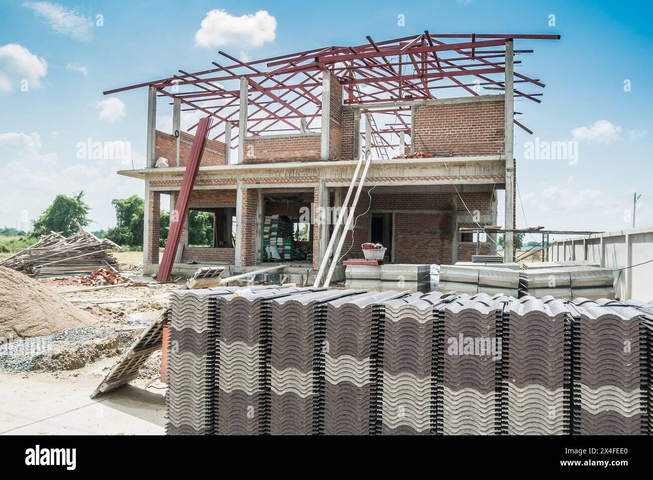 Stack roof tiles construction site hi-res stock photography and images ...