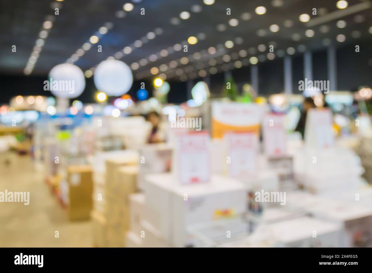 Abstract blur home improvement hardware store interior with bokeh light background Stock Photo ...