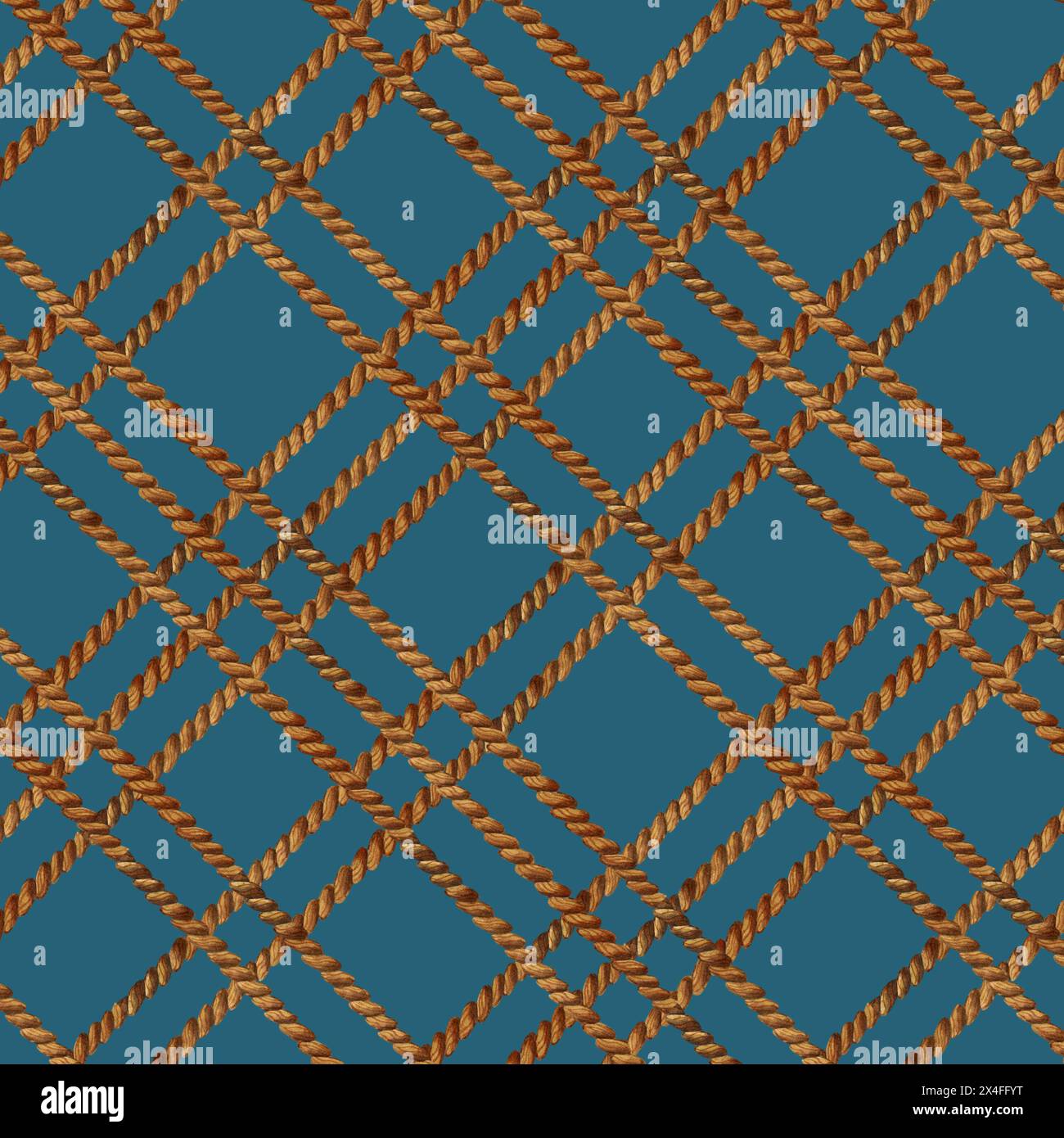 Seamless pattern of brown rope with stripes and bows from an old ...