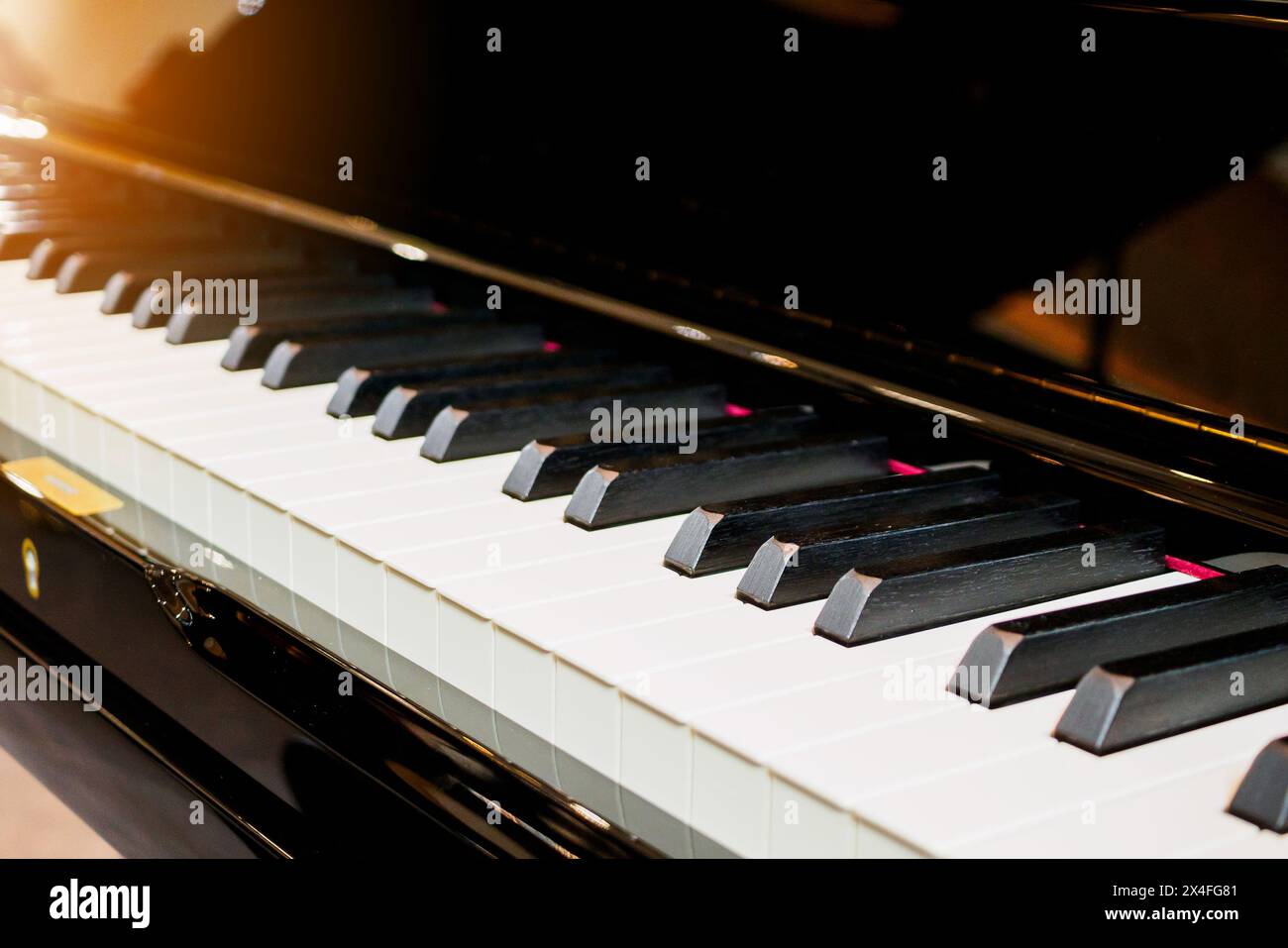 Piano keyboard background musical instrument Stock Photo - Alamy