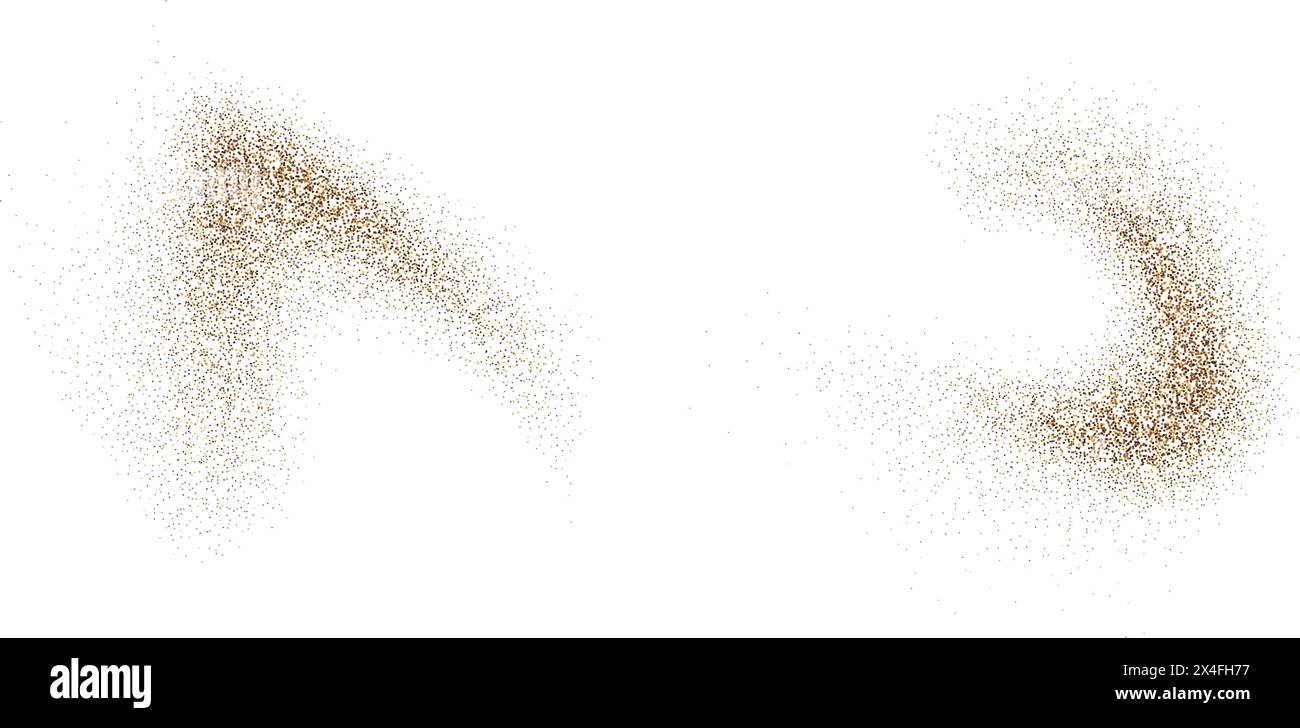 Sand dust powder splashes. Flow grit speckles and particles wave ...