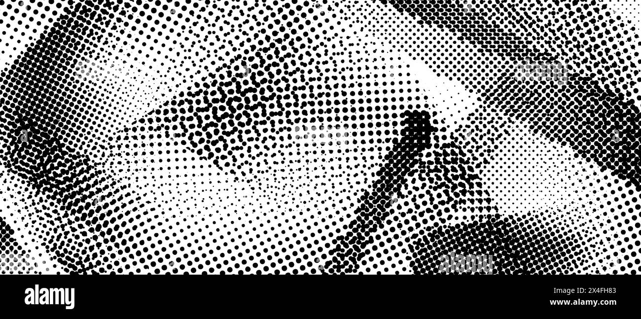 Distorted halftone grunge texture. Dotted rough dirty scratched ...