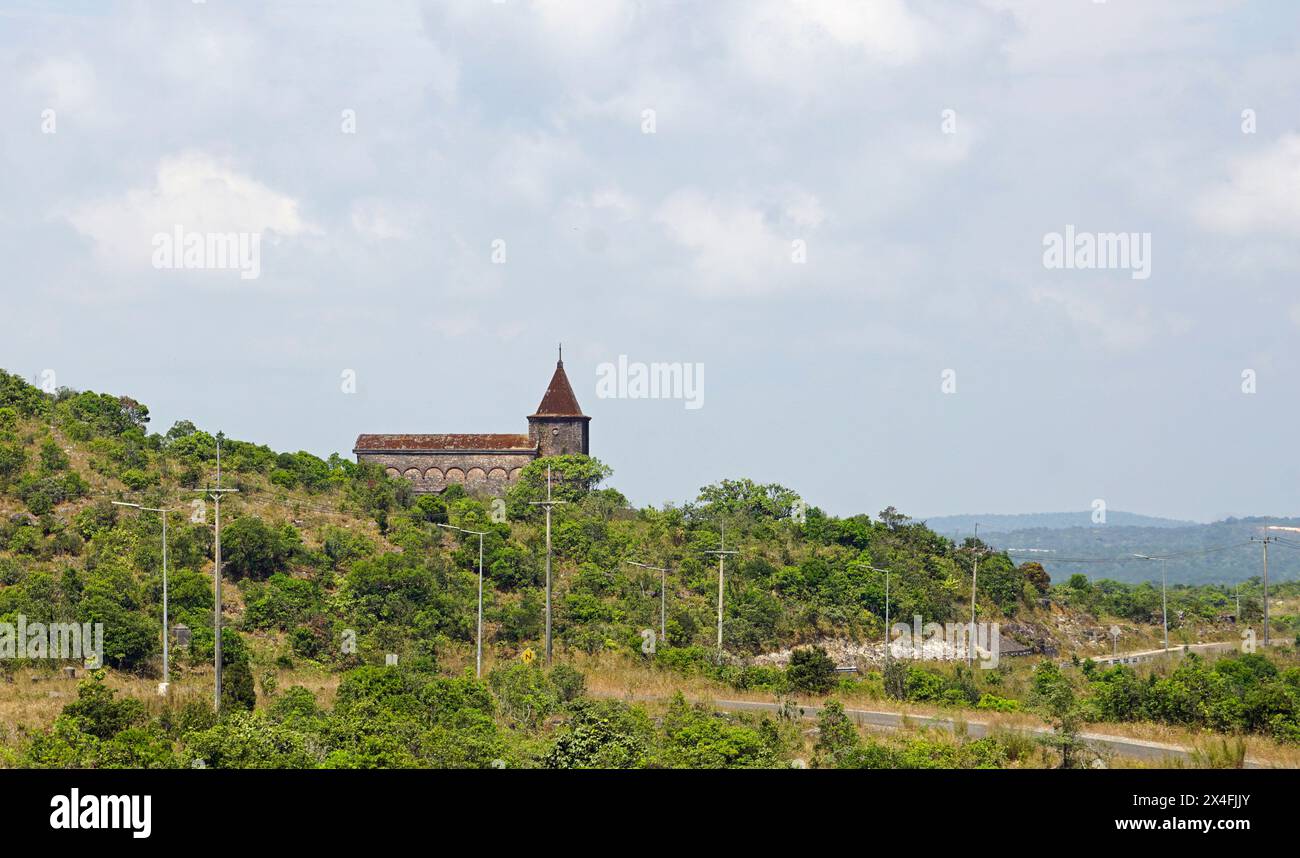 old run down church in bokor hills in cambodia Stock Photo - Alamy