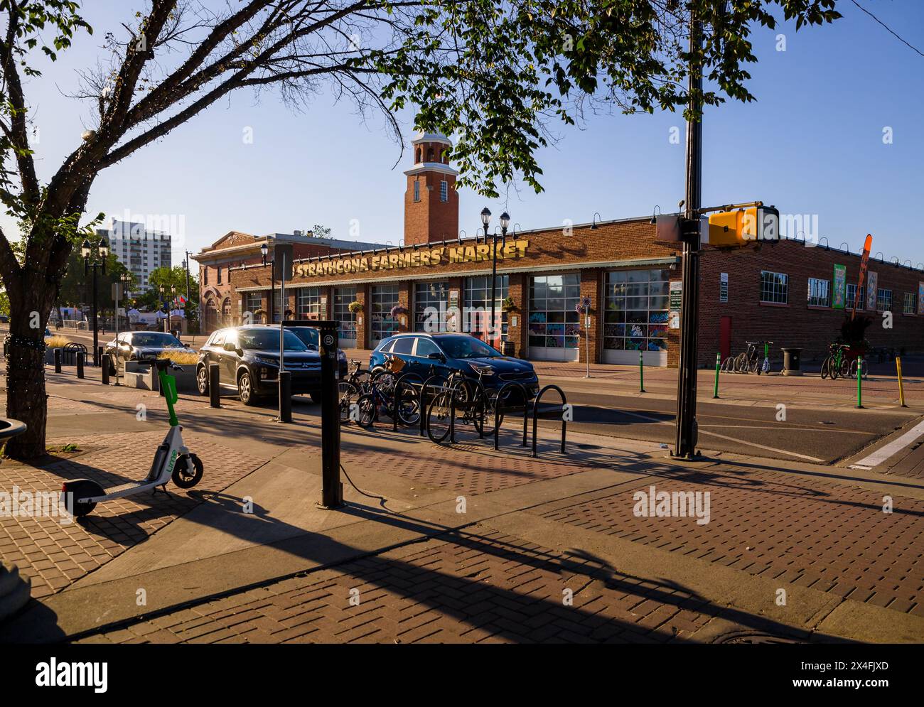 Old Edmonton with historical building and modern architecture Stock ...