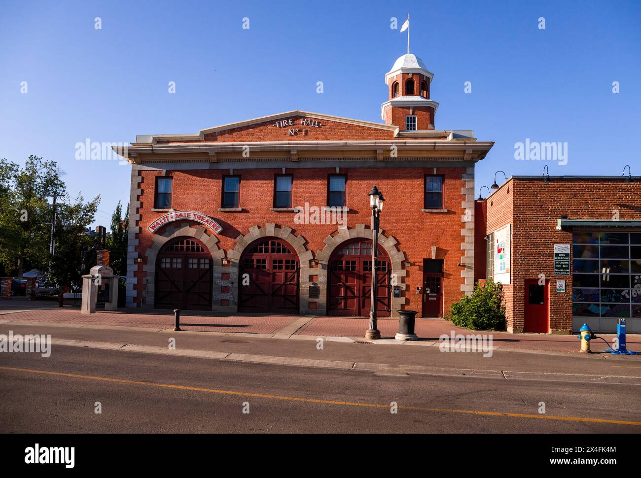 Old Edmonton with historical building and modern architecture Stock ...