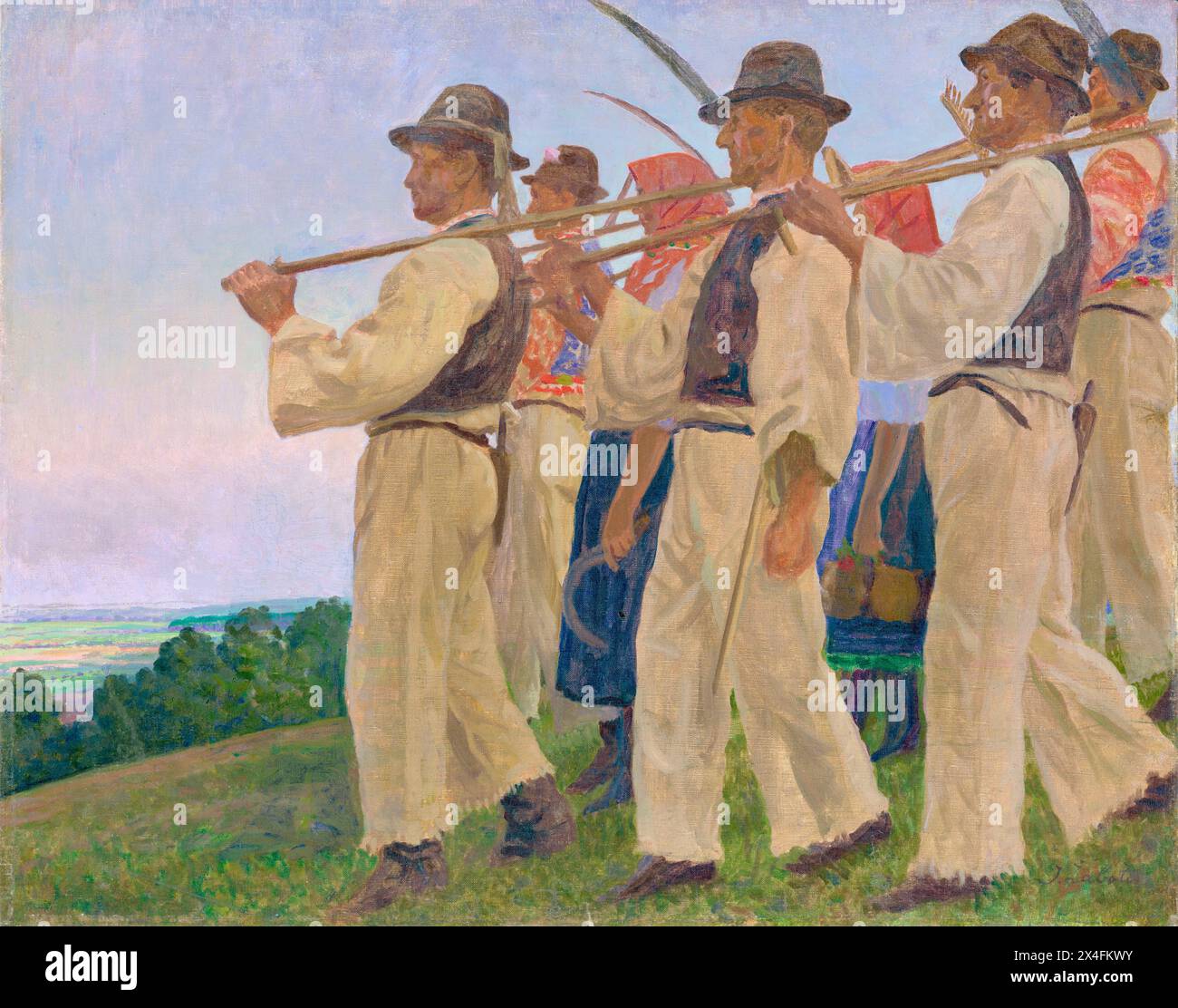 Ivan Žabota (Slovenian artist) - Reapers - c1910 Stock Photo - Alamy