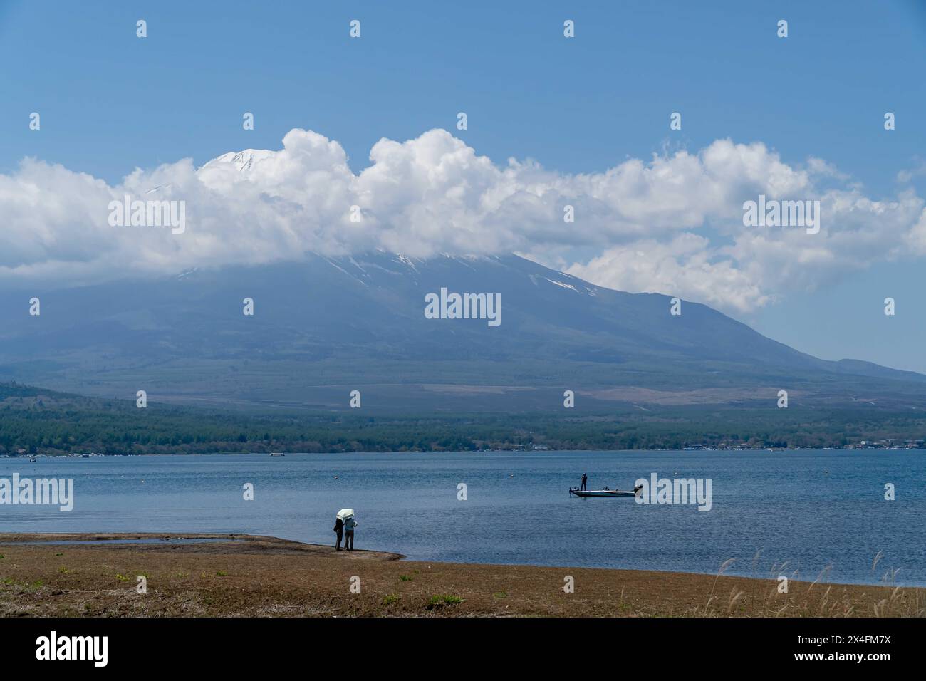 Mount Fuji in Yamanaka lakeside view Stock Photo - Alamy