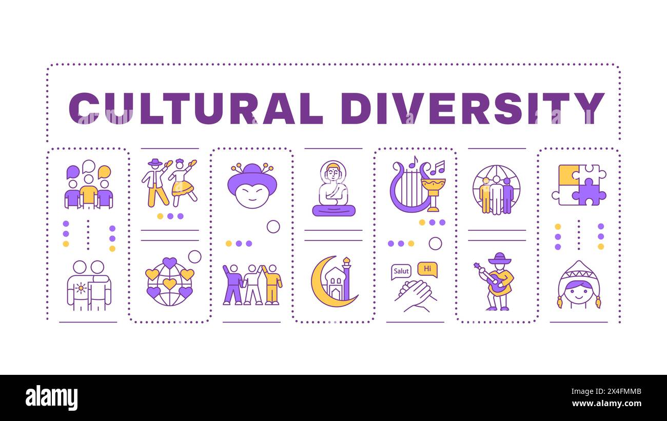 Cultural diversity word concept isolated on white Stock Vector Image ...