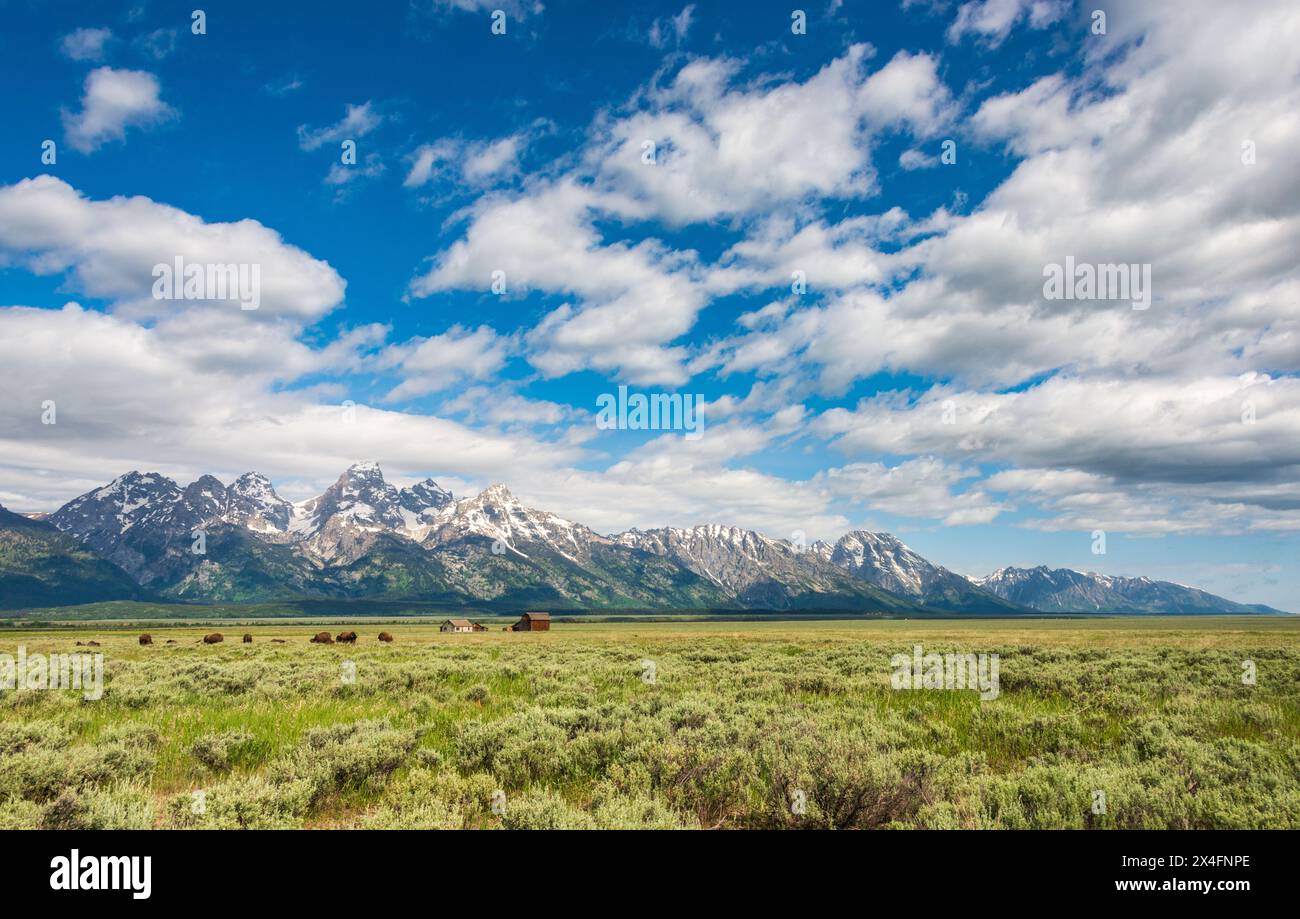 The Teton Range at Grand Teton National Park in Northwestern Wyoming ...