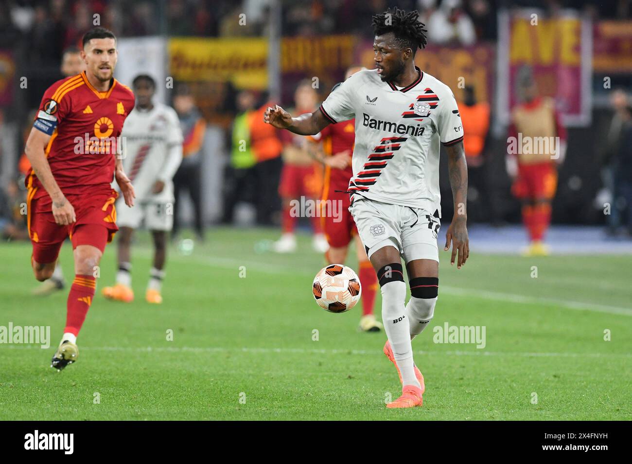 Rome, Italy. 02nd May, 2024. (L-R) Lorenzo Pellegrini of AS Roma and ...