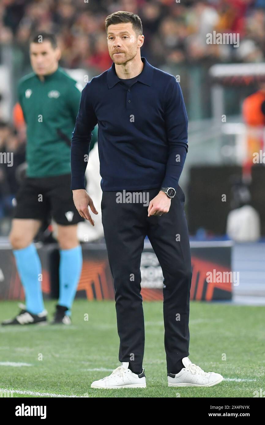 Rome, Italy. 02nd May, 2024. Bayern Leverkusen coach Xabi Alonso ...