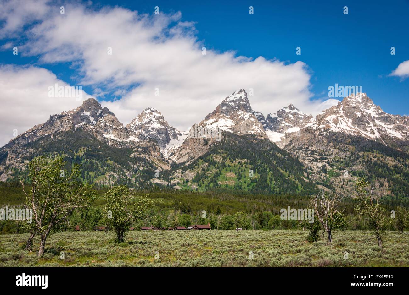 The Teton Range at Grand Teton National Park in Northwestern Wyoming ...