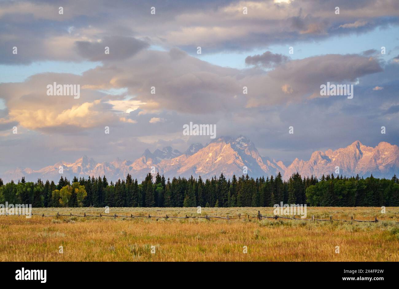 The Teton Range at Grand Teton National Park in Northwestern Wyoming ...