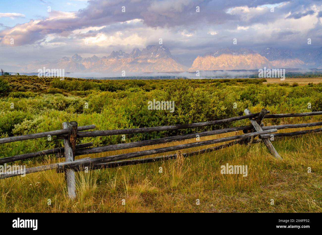 The Teton Range at Grand Teton National Park in Northwestern Wyoming ...