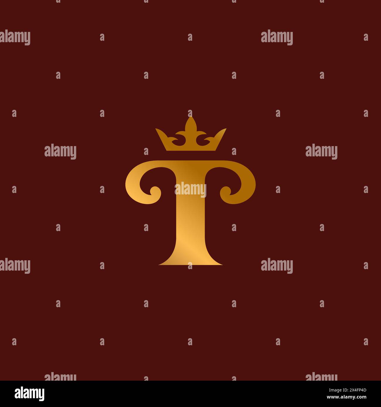 Gold crown logo hi-res stock photography and images - Alamy