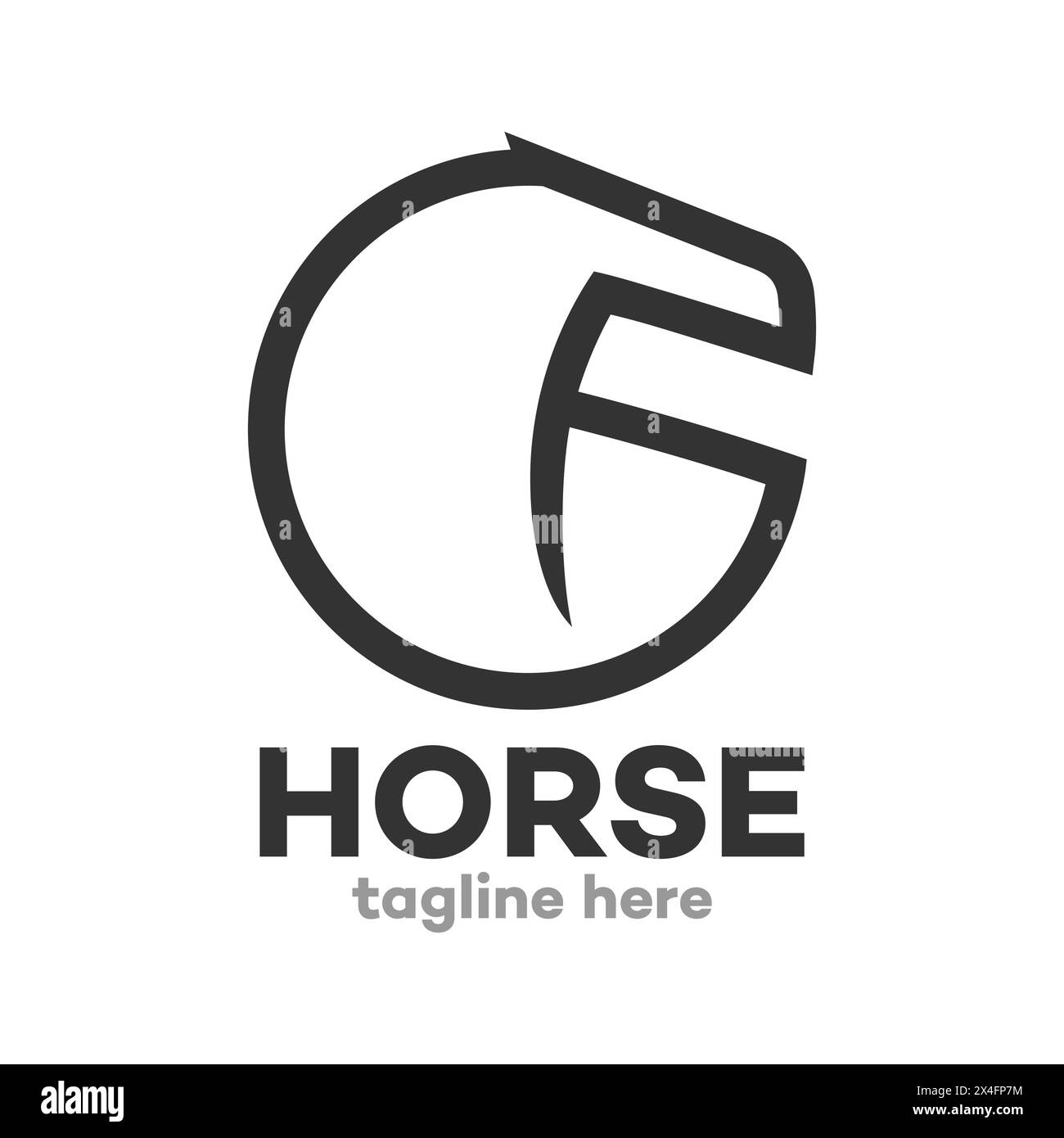 Horse letters F and G logo. Vector illustration Stock Vector Image ...