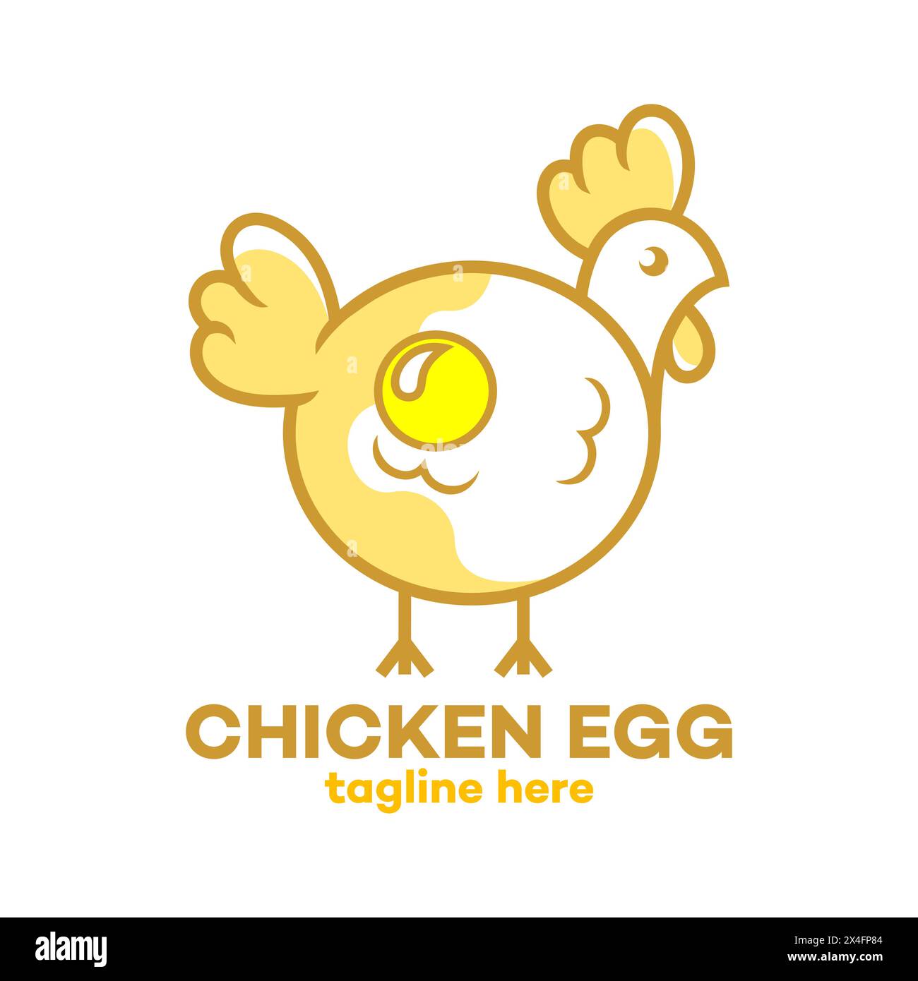 Modern cute chicken logo. Vector illustration Stock Vector Image & Art ...