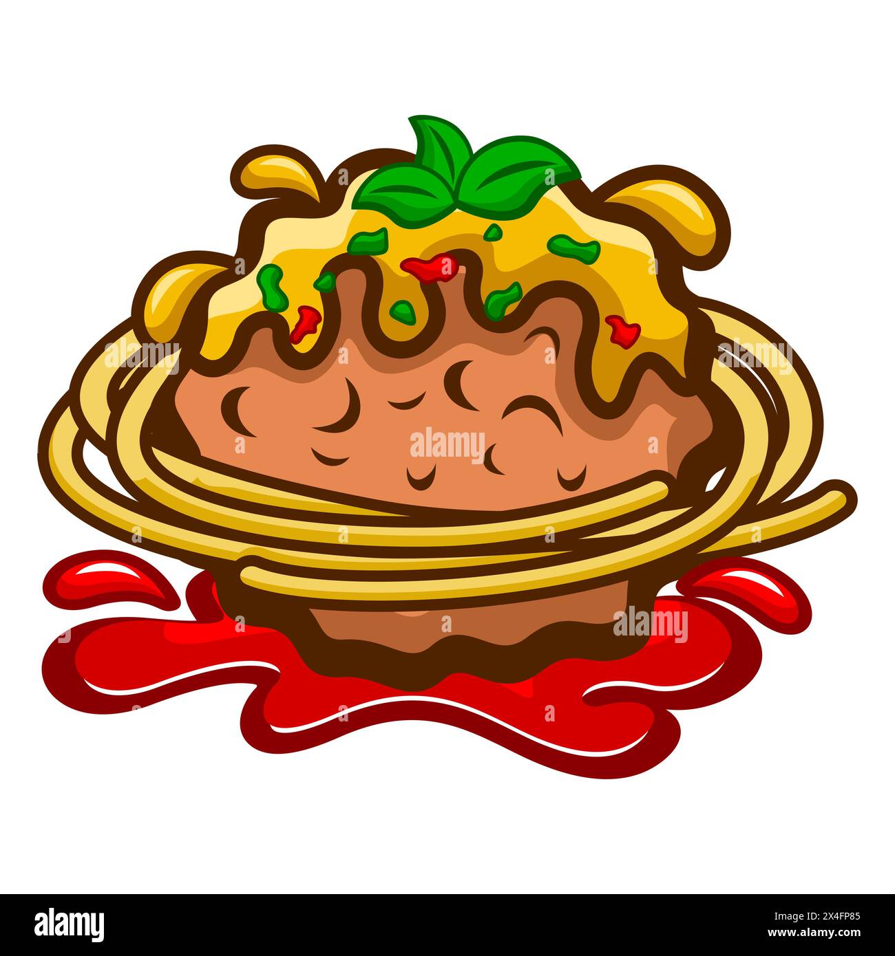 Modern delicious meatball logo. Vector illustration Stock Vector Image ...