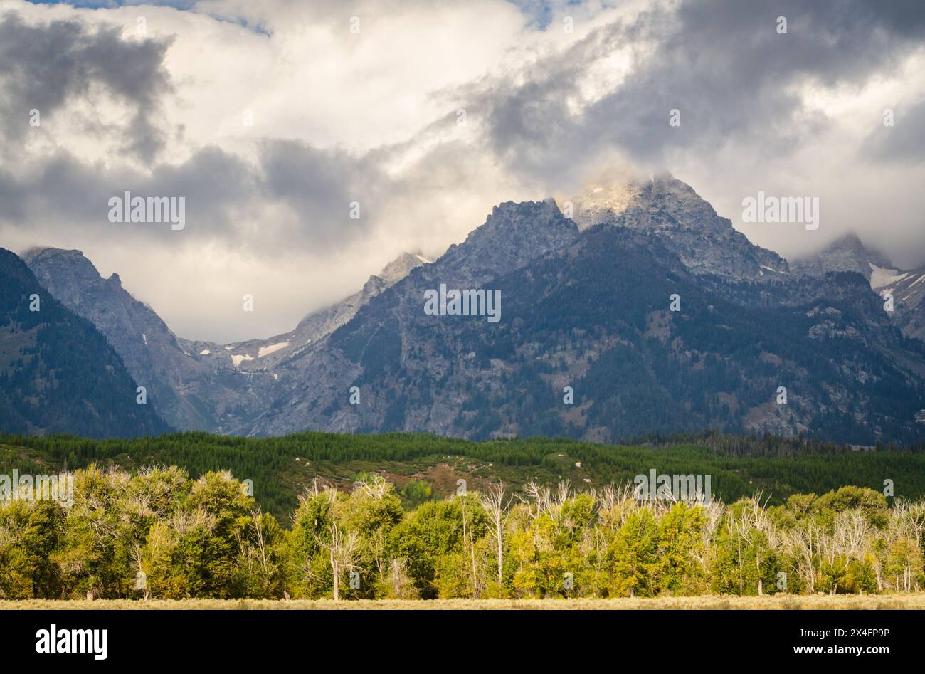 The Teton Range at Grand Teton National Park in Northwestern Wyoming ...